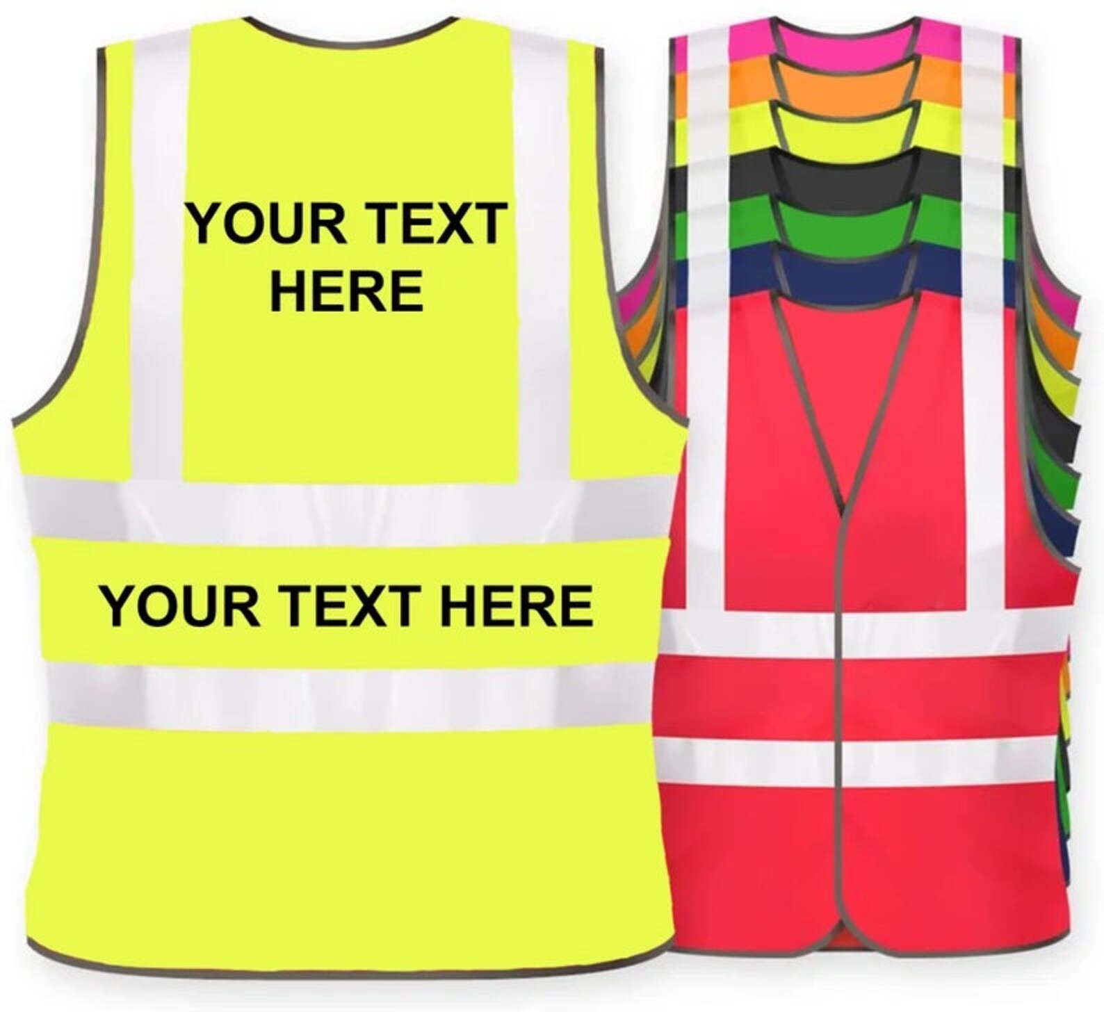 Personalised Hi Vis Vest Personalised Printed High Viz Safety - Etsy