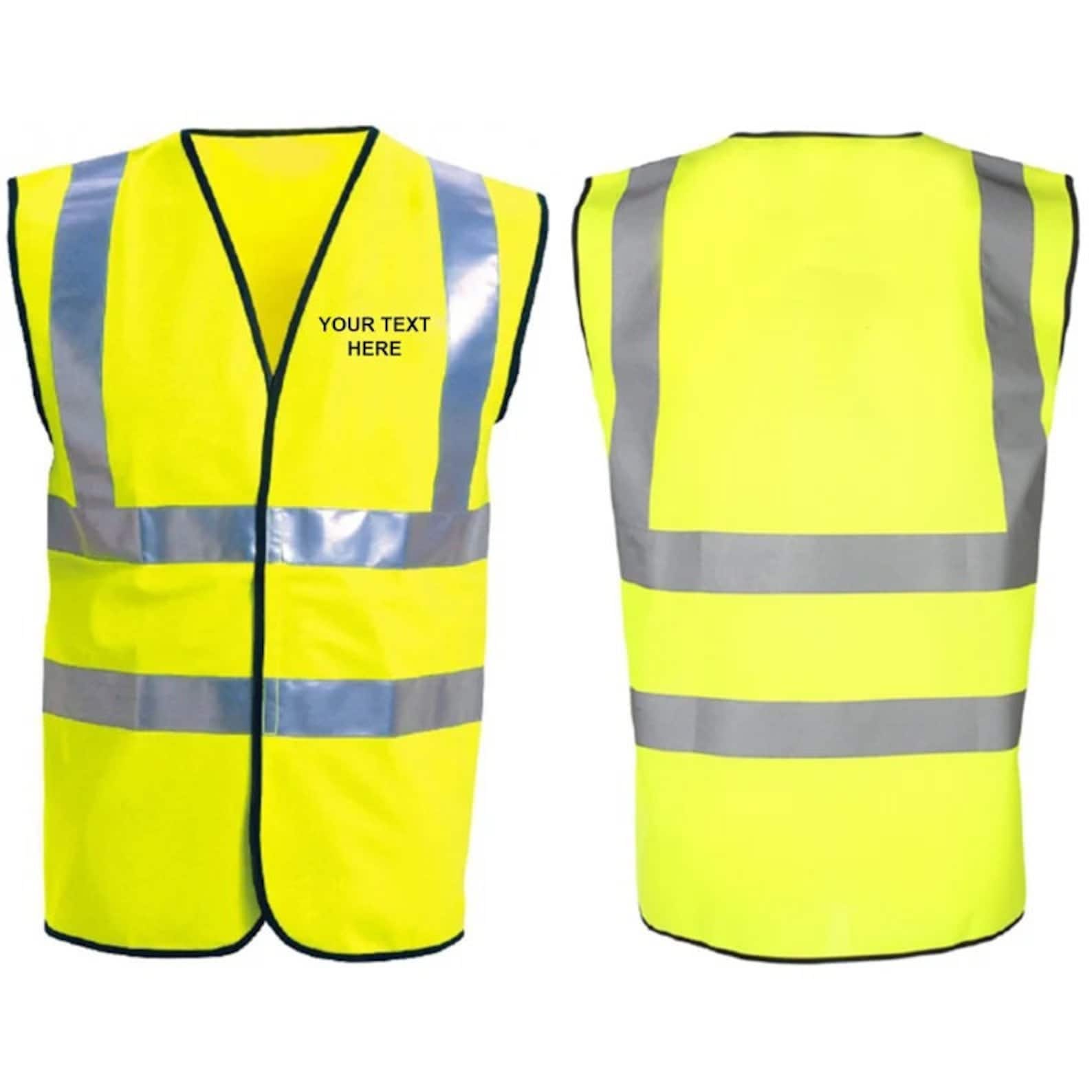 Personalised Hi Vis Vest Personalised Printed High Viz Safety Vest ...
