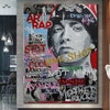 Eminem Graffiti Canvas Print Eminem Wall Art Rapper Graffiti Canvas Art ...