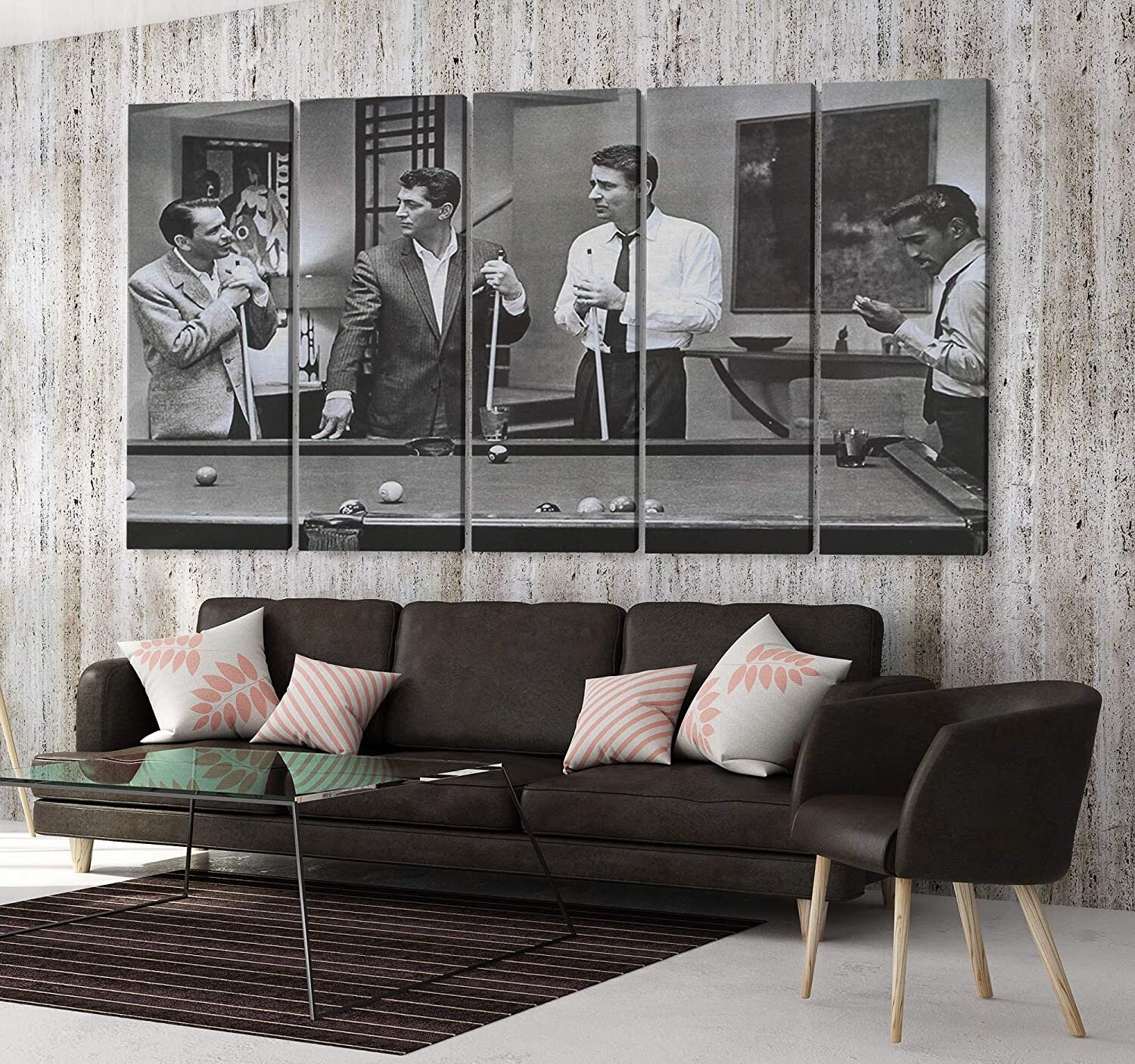 The Rat Pack Playing Pool Canvas Print the Rat Pack Wall - Etsy