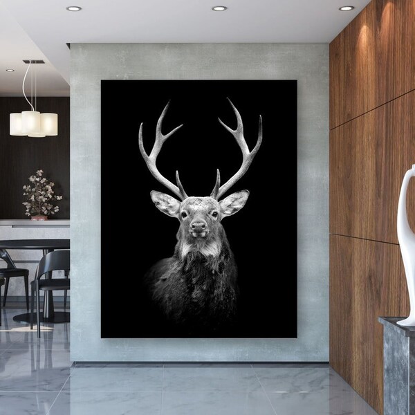 Deer Canvas Art - Etsy