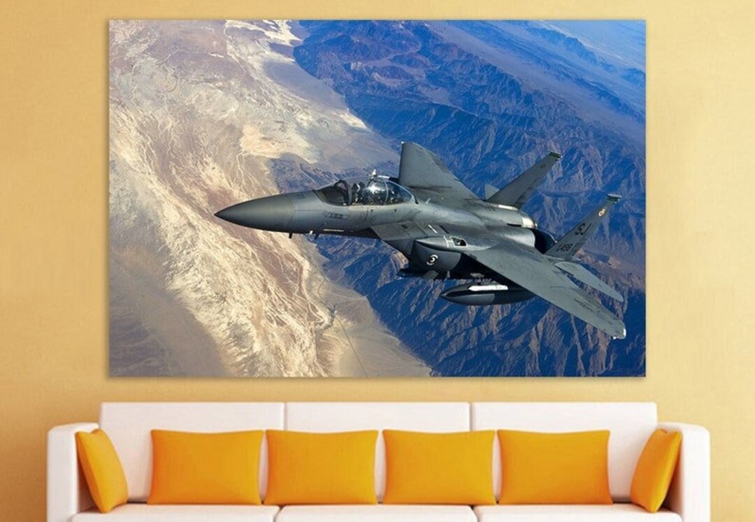Fighter Jet Canvas Print Fighter Jet Canvas Art Airplane Wall Art ...