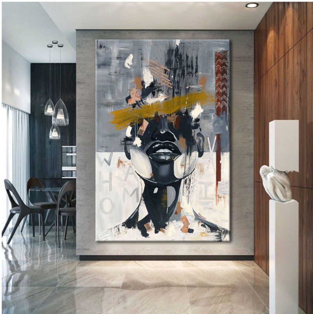 Abstract African Woman Canvas Print Abstract Women Portrait - Etsy