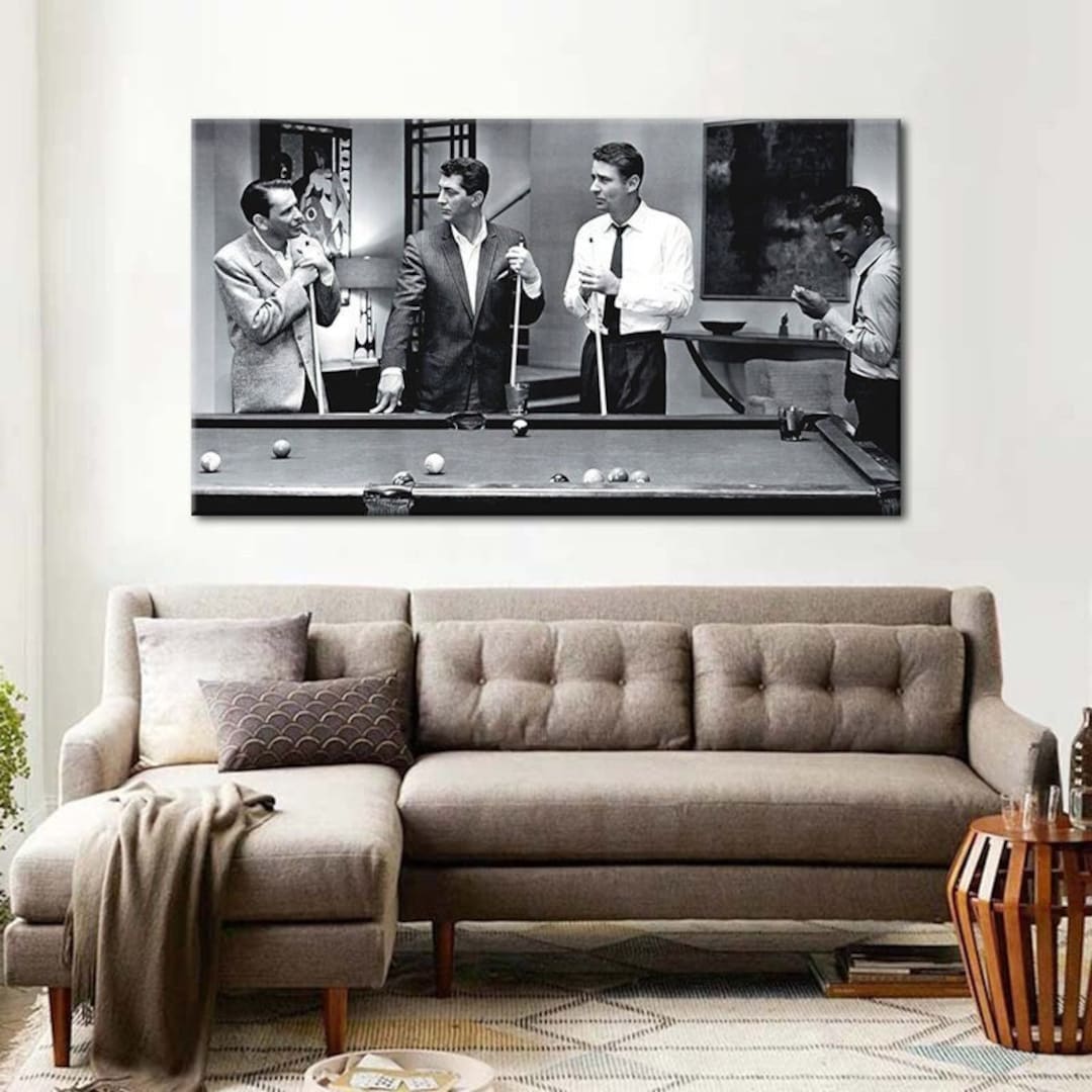 The Rat Pack Playing Pool Canvas Print - the Rat Pack Wall Decor - the ...