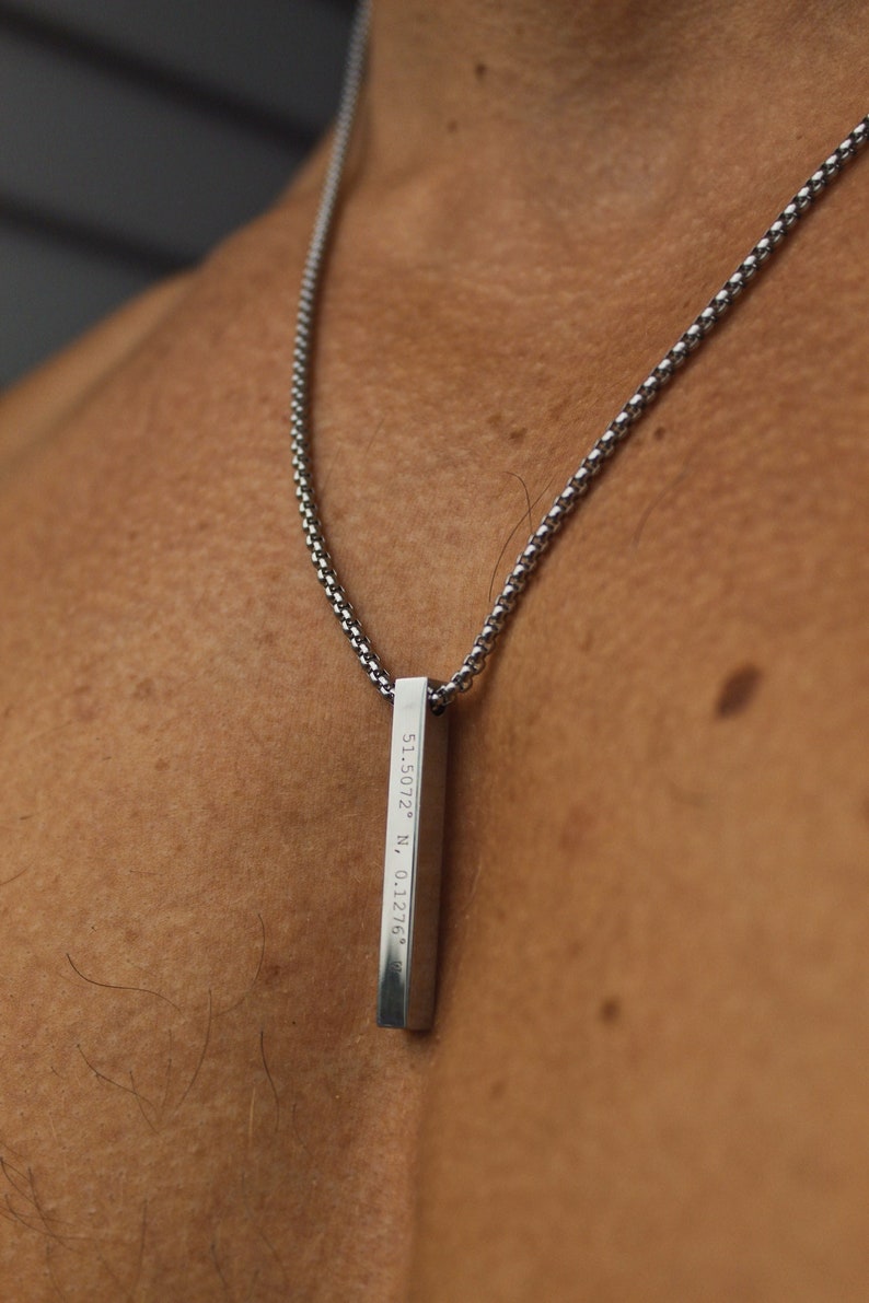 Mens Personalised Necklace Mens Personalised Gifts Mens - Etsy