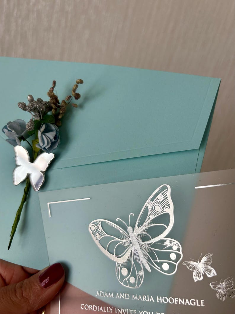 Custom Acrylic Quinceañera Invitation - Sweet Sixteen Card - Silver ...