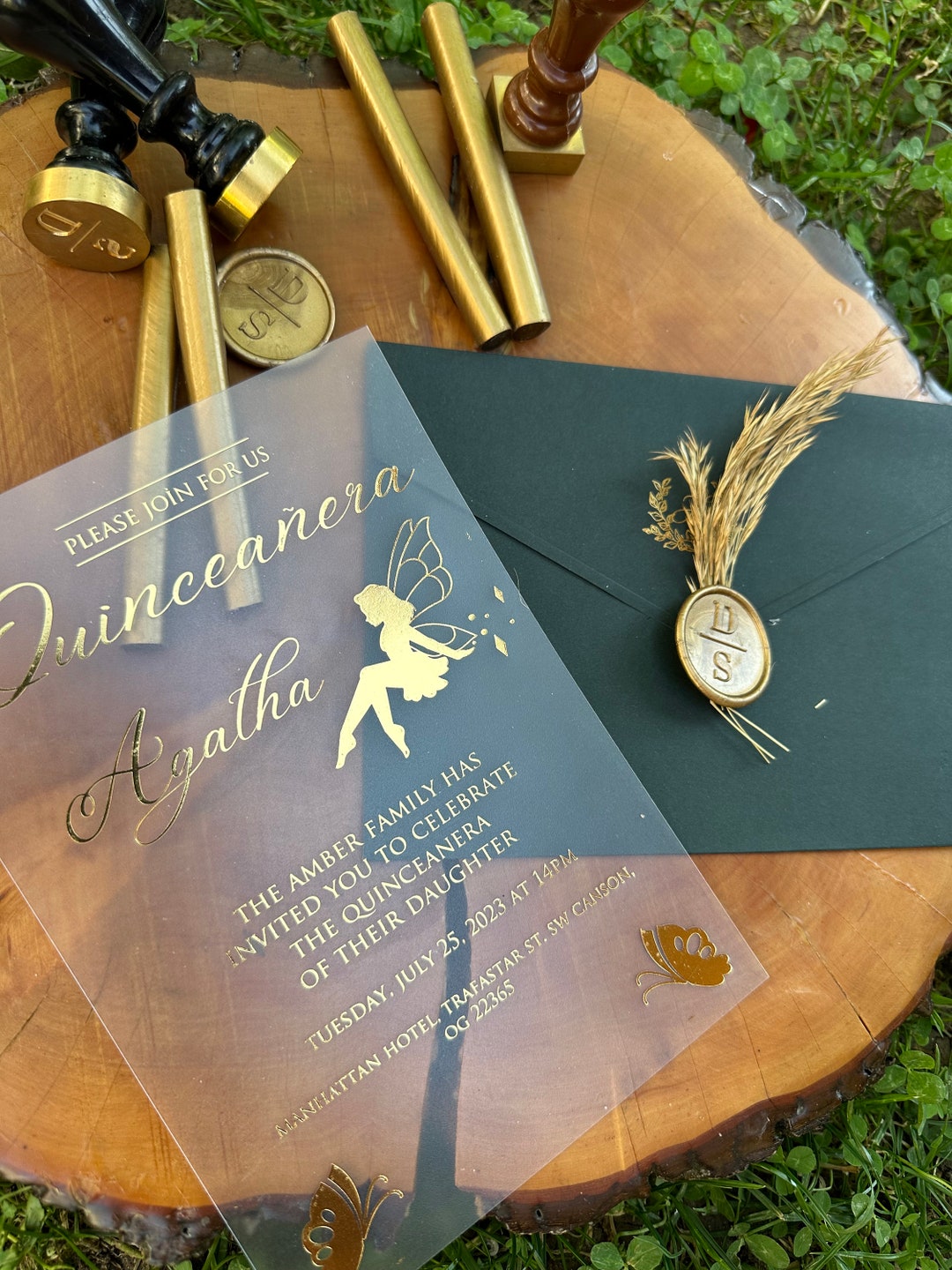 Quinceanera Invitation, Elegant Butterfly Quinceañera Invite, Butterfly ...