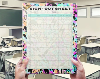 Hall Pass Sign Out - Etsy