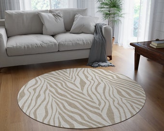 Round Zebra Rug - Etsy