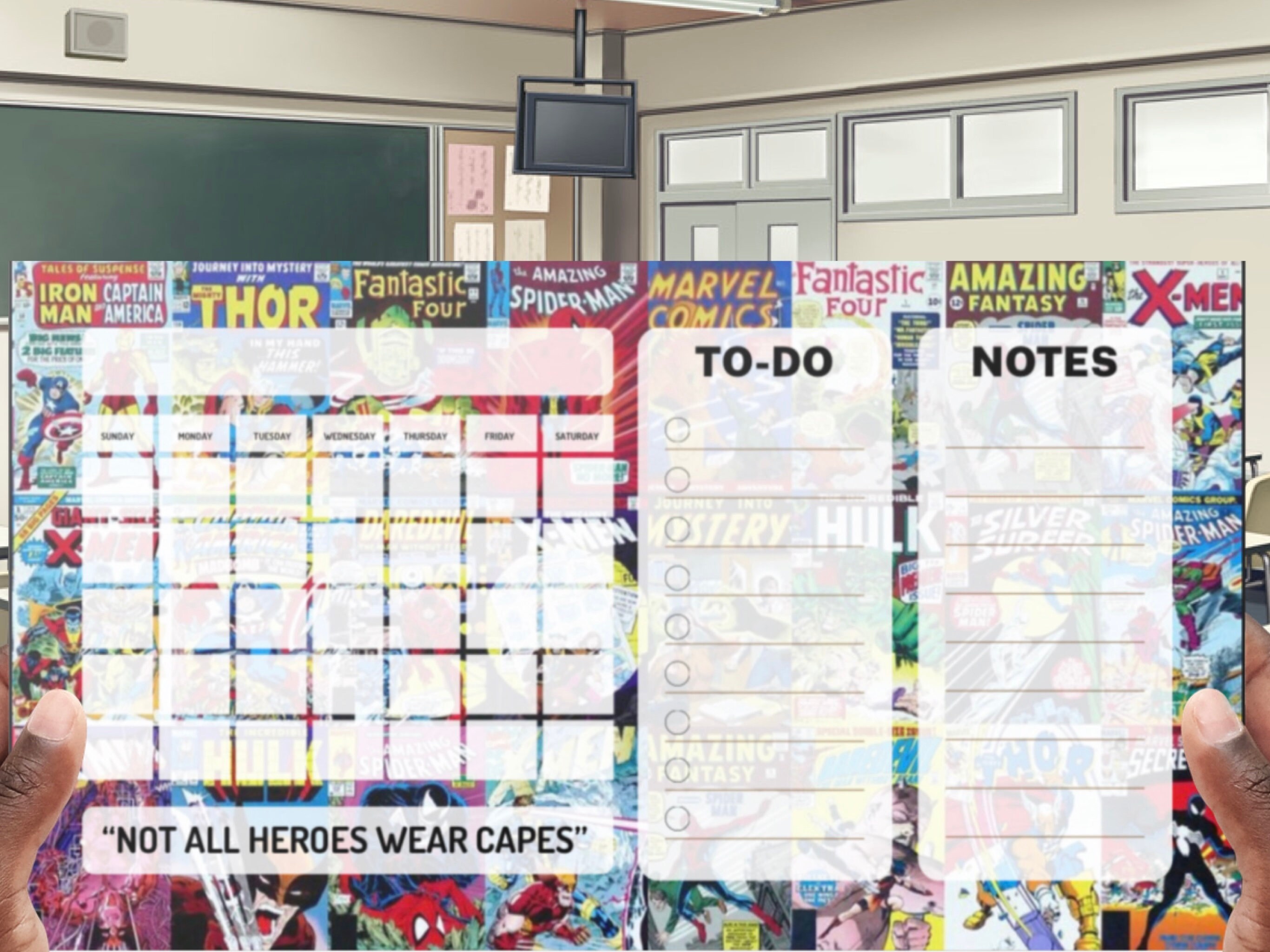 Superhero Printable Calendar