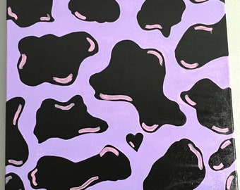 Purple Cow Art Print - Etsy