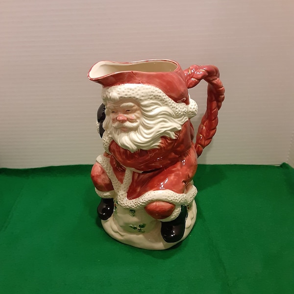 Fitz and Floyd Christmas Santa Pitcher - Etsy
