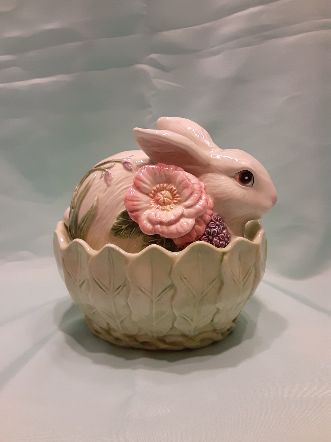 Vintage Fitz and Floyd Ceramic Fauna and Flora Rabbit Candy Dish - Etsy
