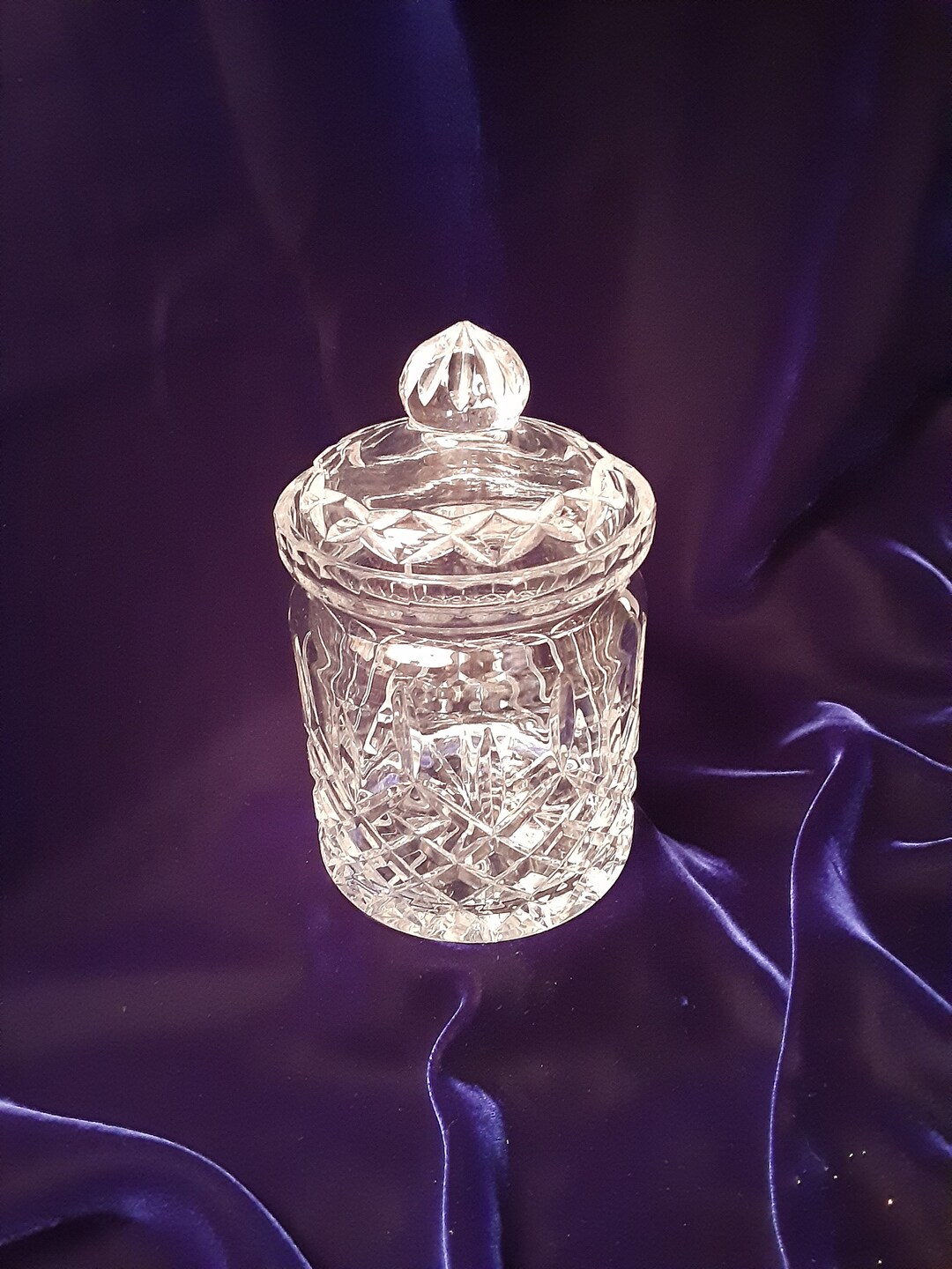 Lead Crystal Biscuit Barrel Cookie Jar Canister - Etsy