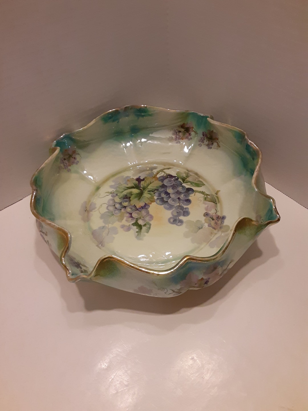 Vintage Hermann Ohme Silesia Porcelain Hand Painted Luster Grape Bowl - Etsy