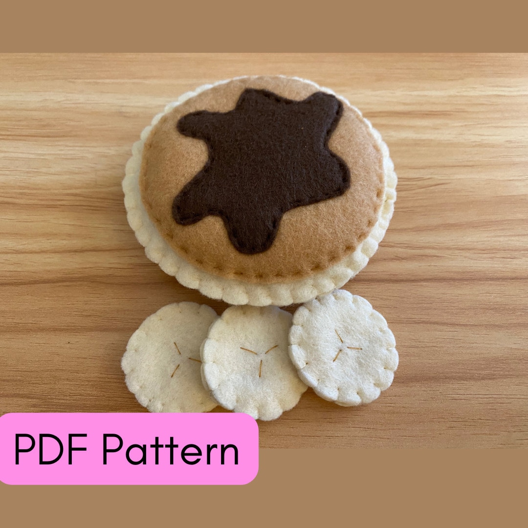 PDF Pattern for Pancakes, Banana Slices, Pancakes, Breakfast, Felt ...