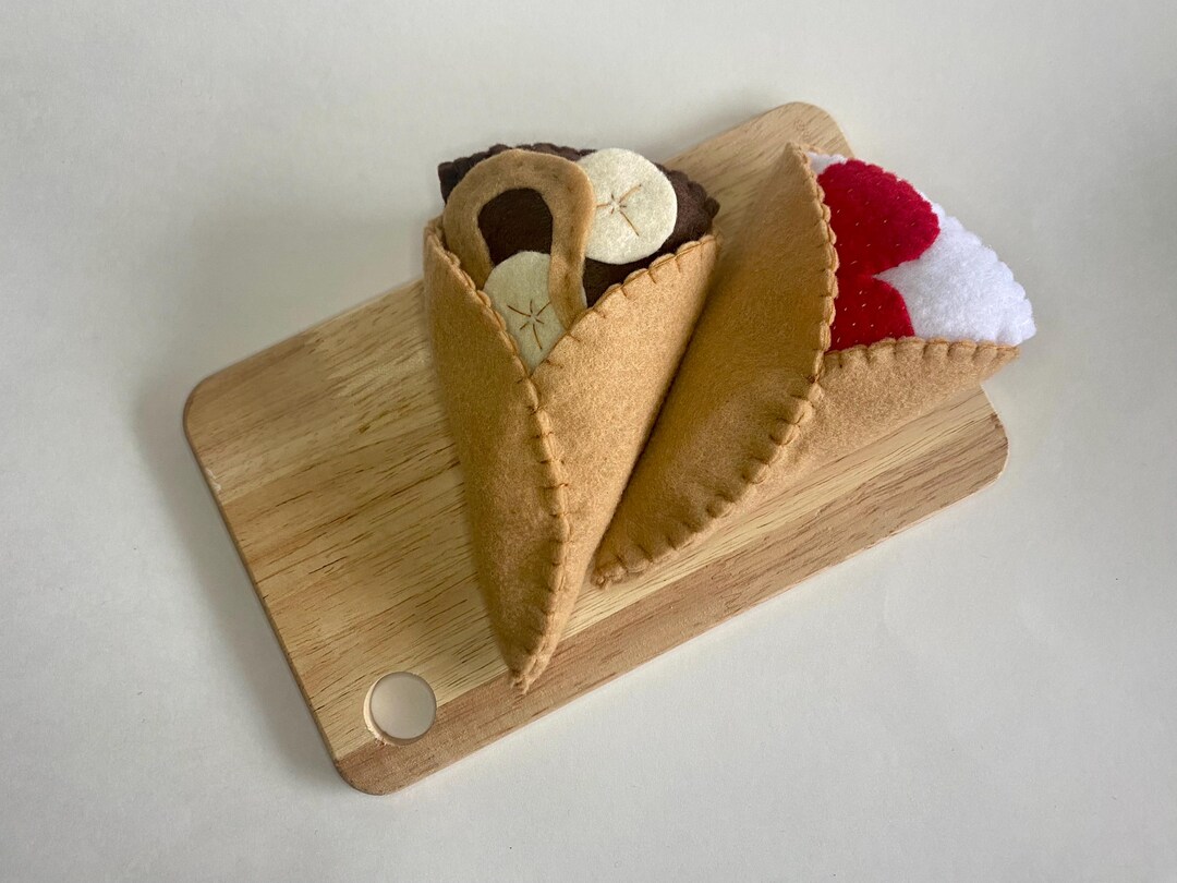 Felt Crepes, Felt Food, Pretend Play, Play Kitchen, Strawberry and ...
