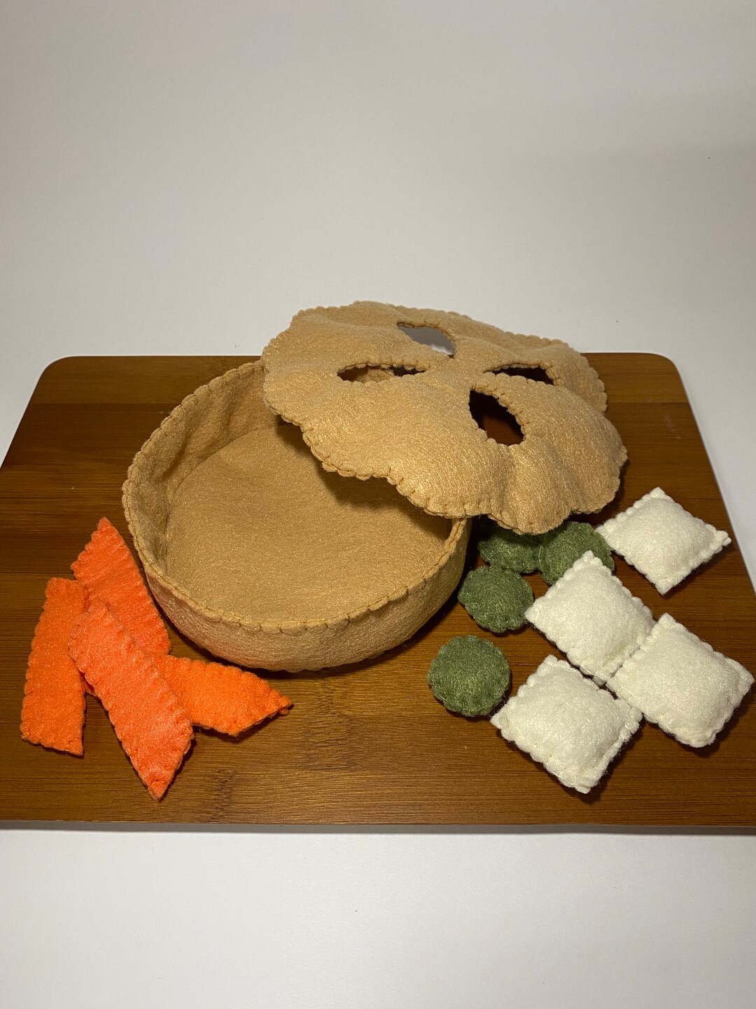 Felt Chicken Pot Pie Kit, Felt Pretend Play, Felt Baking, Felt Kitchen ...