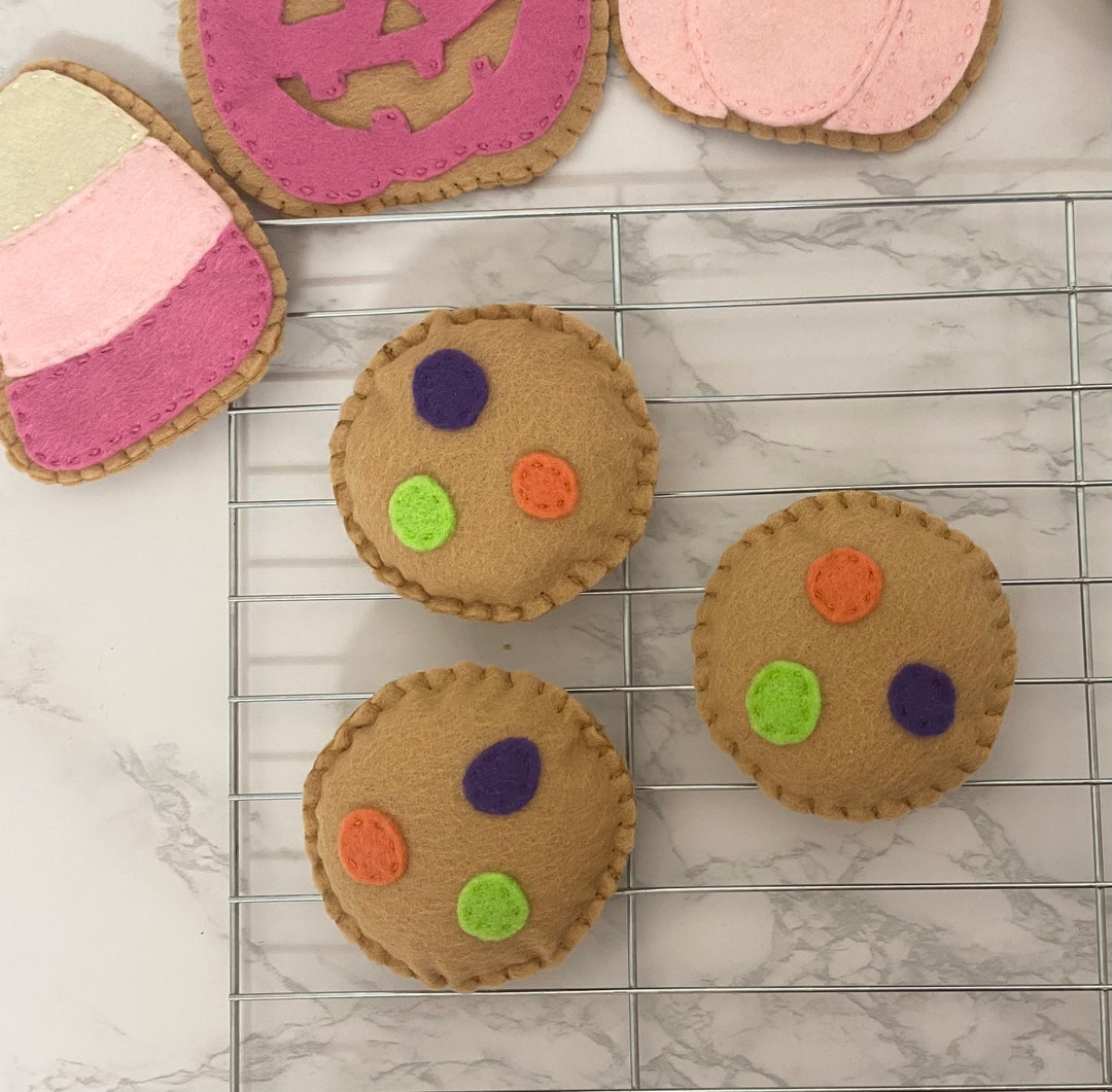 Felt Candy Chip Cookies Felt Halloween Cookies Felt Cookies - Etsy