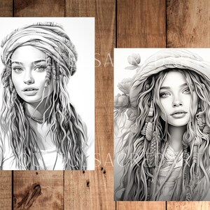 28 Dreadlock Coloring Pages & Book - Digital Instant Download ...