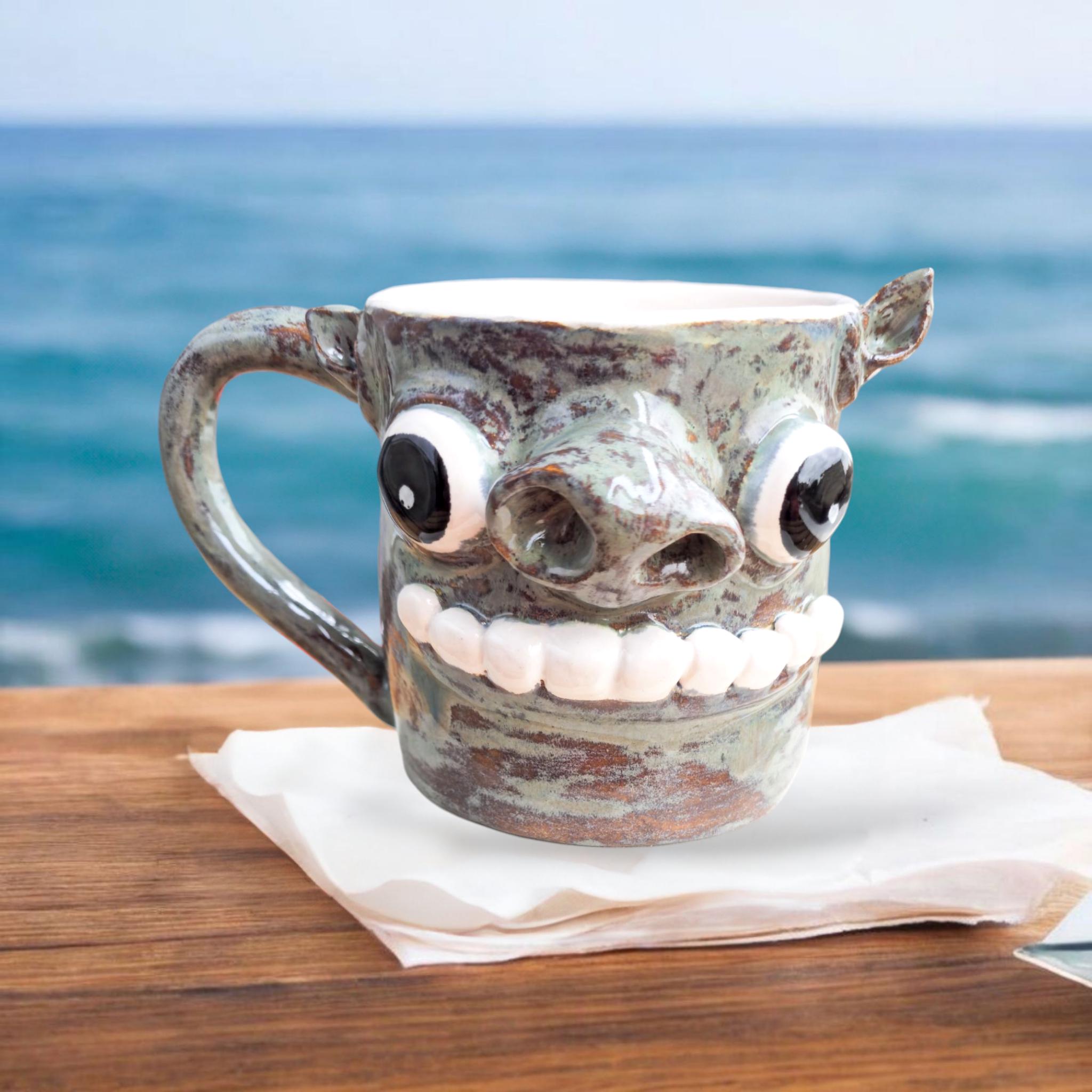 Monster Mug, Handmade , Ceramic , Kitchen Gift, Horror ,pottery ...