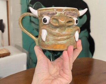 Monster Mug, Handmade , Ceramic , Kitchen Gift, Horror ,pottery ...