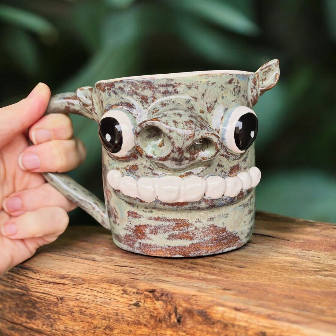 Monster Mug, Handmade , Ceramic , Kitchen Gift, Horror ,pottery ...