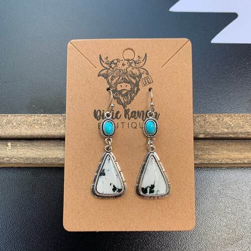 Red Western Stone Hoop Earrings Cowgirl Jewelry Hooped - Etsy