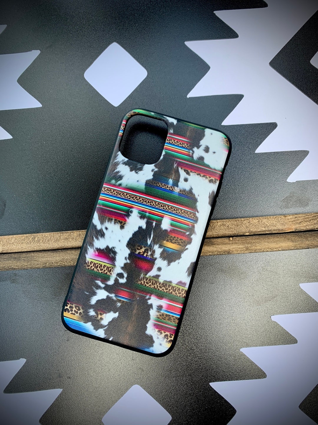 Western Cowhide and Serape Phone Case Protector for iPhone , Cowgirl ...
