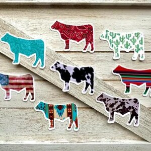 Western Bundle Pack of Cow Silhouette Decal Sticker , Cowgirl Decal ...
