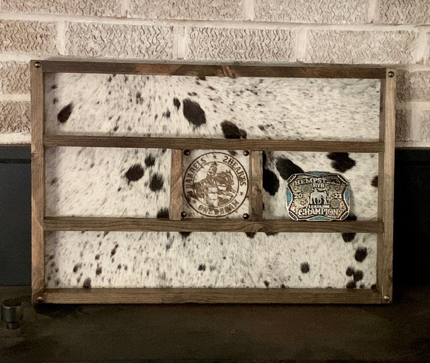 Handcrafted Genuine Cowhide 10 - 12 Belt Buckle Award Display Shelf ...