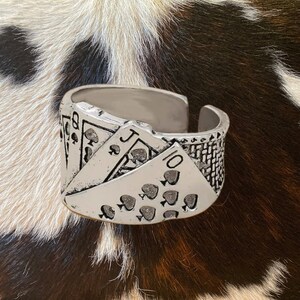 Western Stamped Playing Cards Cuff Ring , Cowgirl Jewelry - Etsy