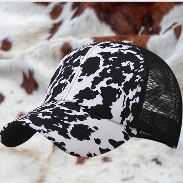 Ball Cap Cow Print - Etsy
