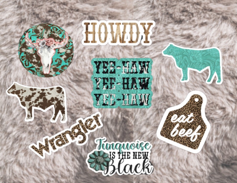 Bundle Pack of Western Decal Stickers Cowgirl Howdy - Etsy