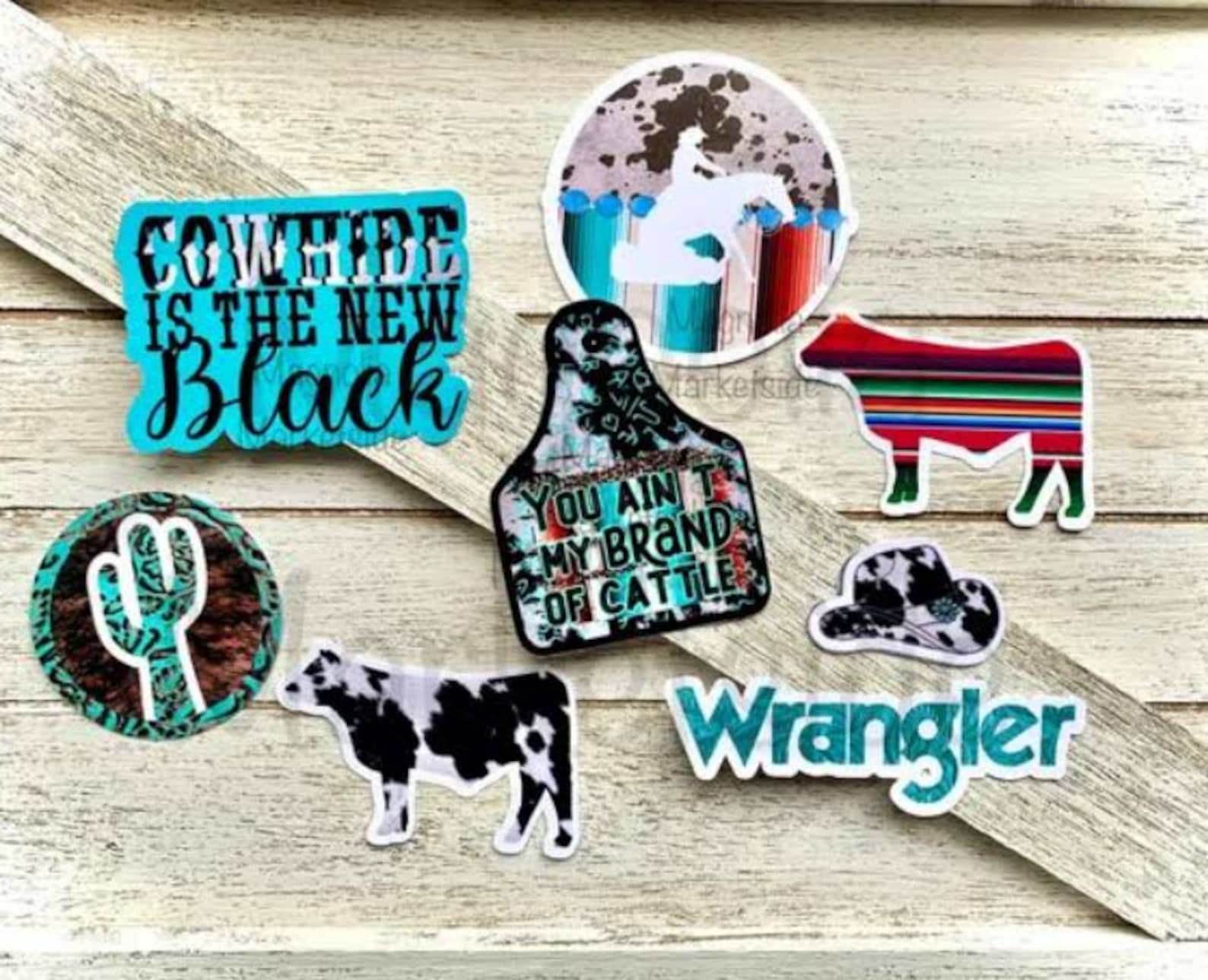 Bundle Pack of Western Decal Stickers / You Aint My Brand of - Etsy