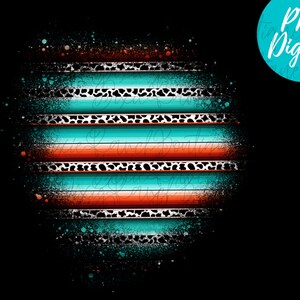 Serape Cow Print Circle Spray Paint Western Background PNG Digital - Etsy