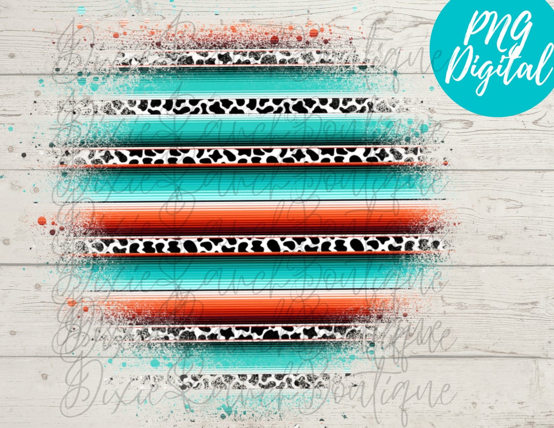 Serape Cow Print Circle Spray Paint Western Background PNG Digital - Etsy