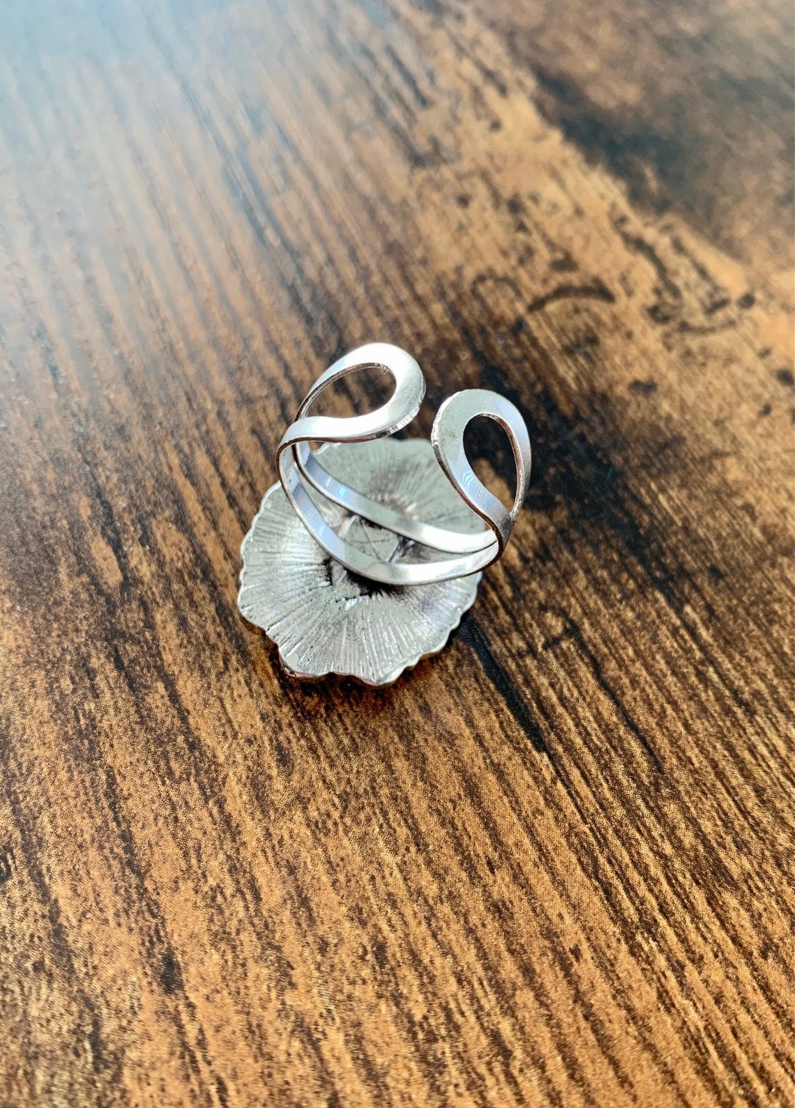 Western Cluster Faux Turquoise and Red Stone Cuff Ring - Etsy