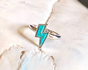 Lightning Bolt Ring - Etsy