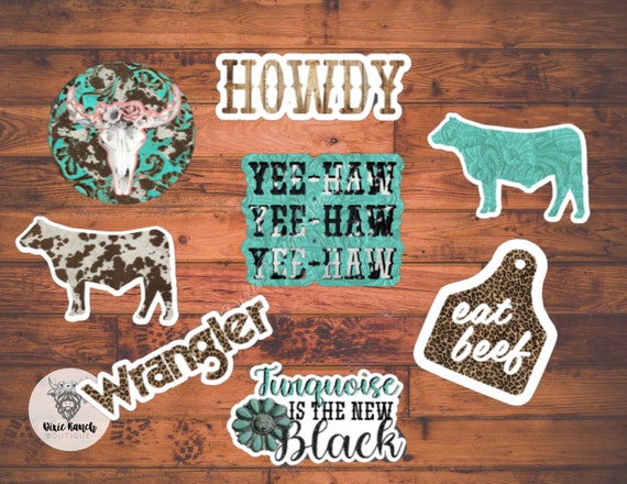 Bundle Pack of Western Decal Stickers Cowgirl Howdy - Etsy