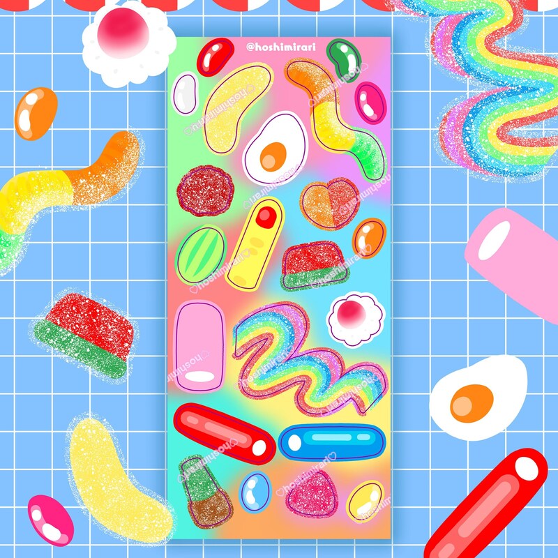 Candy Sticker - Etsy