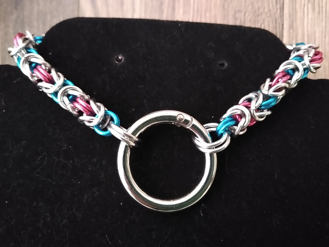 Variegated Trans Pride Chain Collar, Day Collar, Pet Collar, Slave ...