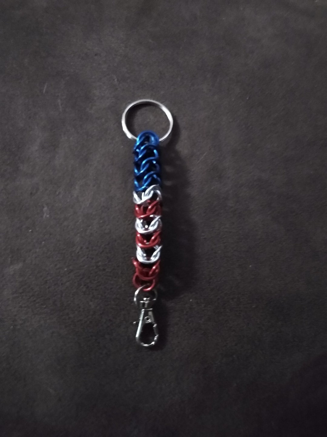 USA American Flag Byzantine Chainmail Keychain, Fourth of July, Patriot ...