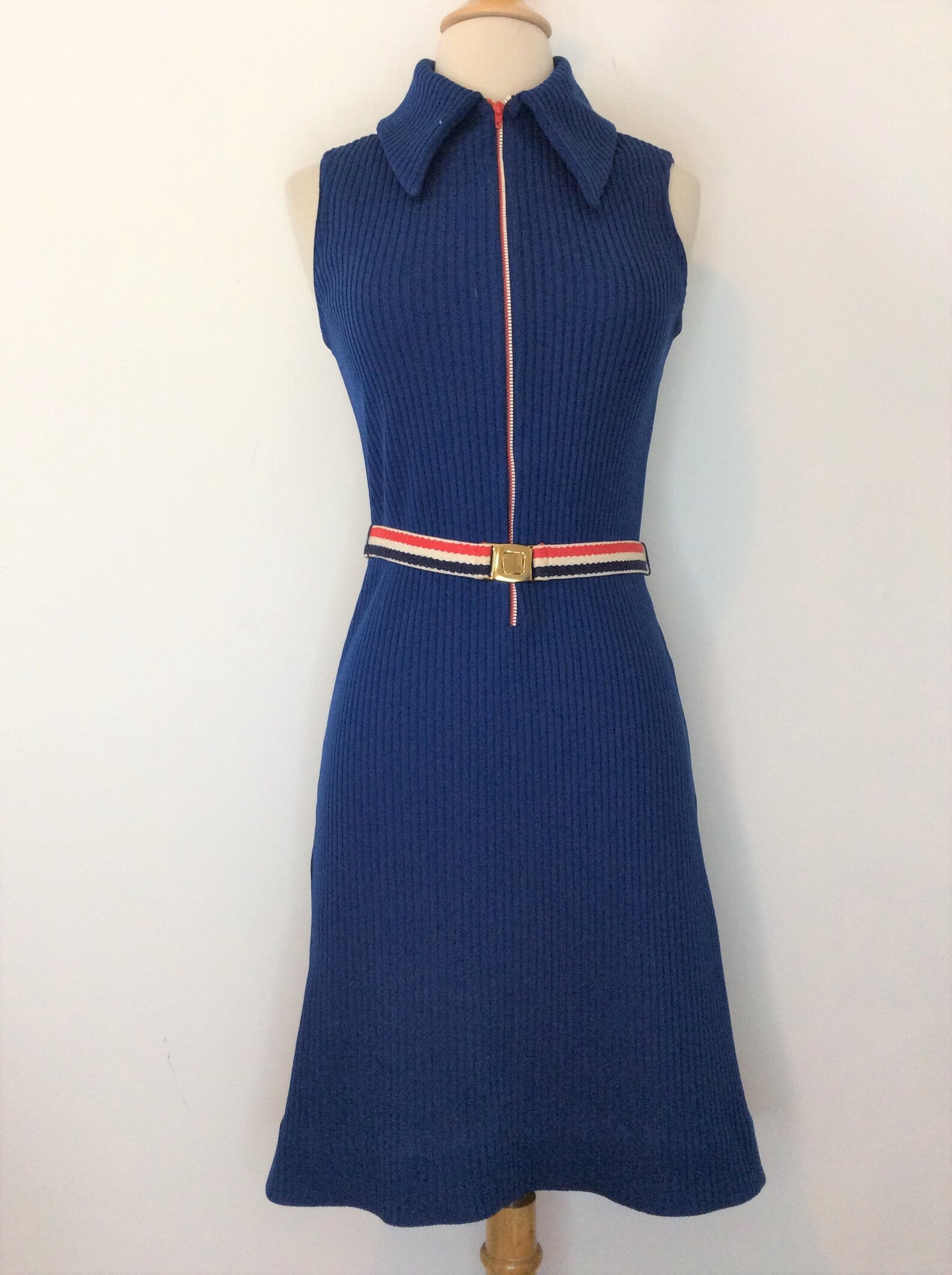 1960s 1970s Mod VINTAGE Rib Knit Body Hugging Catalina Dress - Etsy