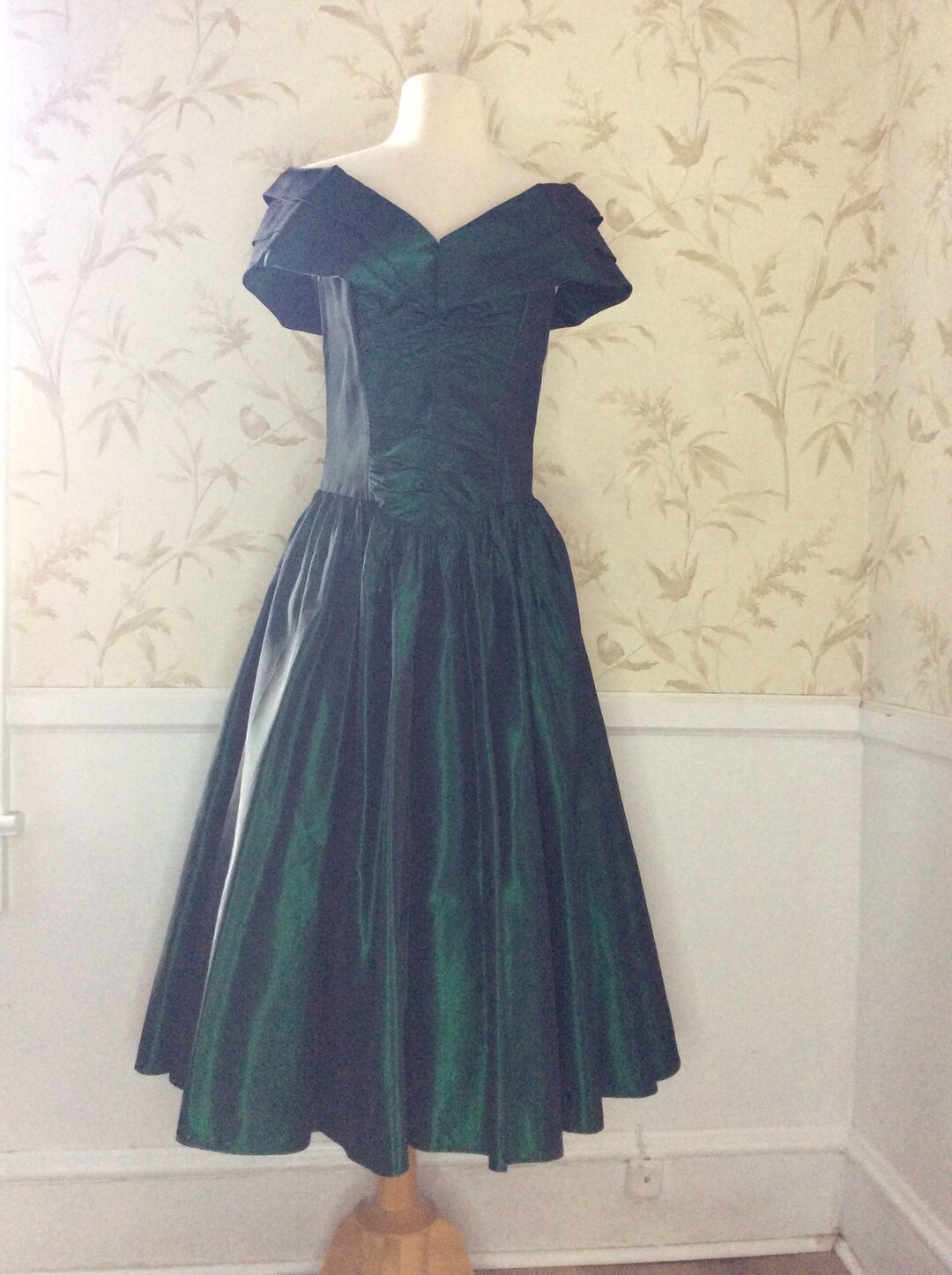 1980s Vintage GUNNE SAX by Jessica Mcclintock EMERALD Green off ...