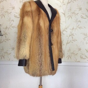 1980s Vintage Canadian RED FOX Fur Mob Wife Style Jacket Coat Avanti ...