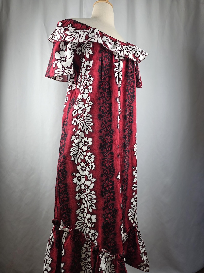 Vintage Hawaiian Muumuu Maxi Hibiscus Print Dress - Etsy