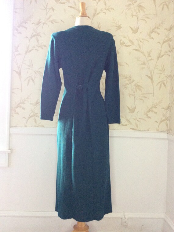 1970s 1980s Vintage Princess Fit Button Front Midi Dr… - Gem
