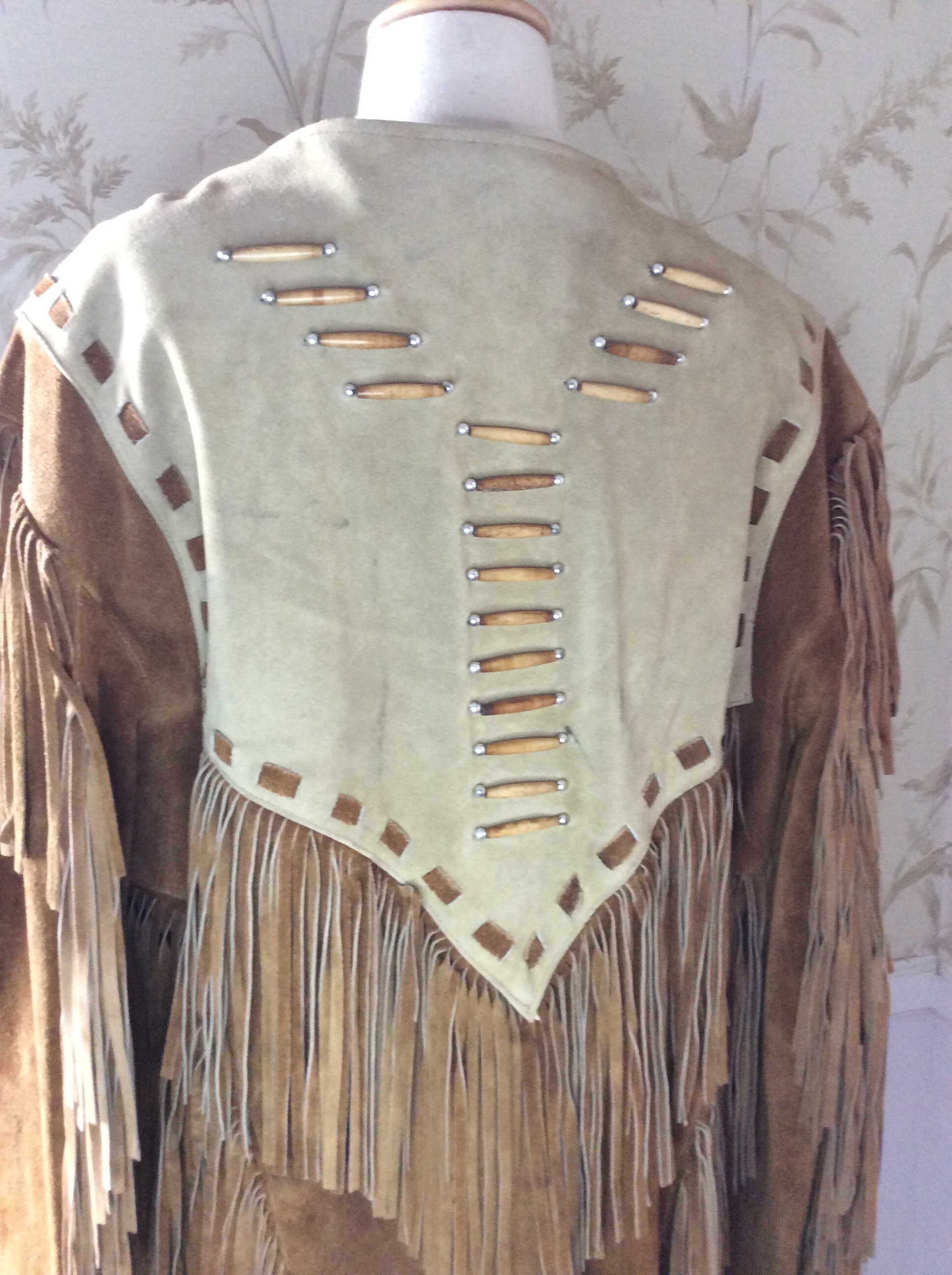 1970s 1980s Vintage Native American Style FRINGED BIKER Motorcycle ...