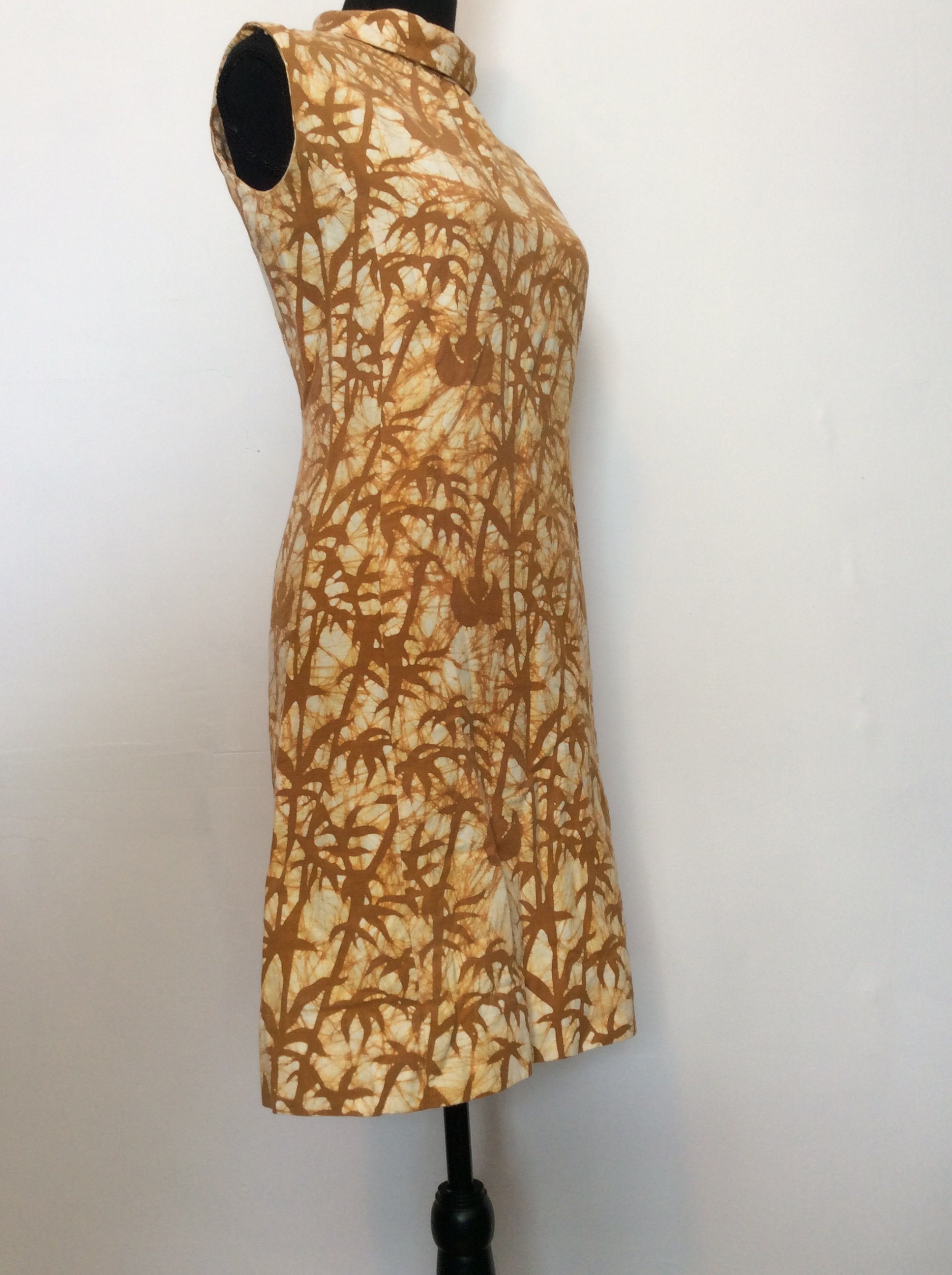 1960s 1970s Mod Vintage OOAK Tie Dye Batik Mini Shift Dress S - Etsy